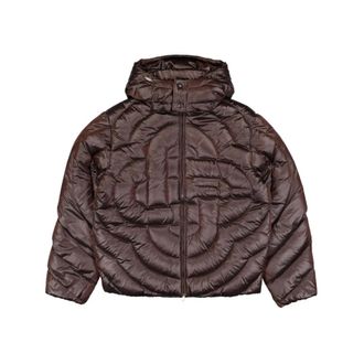 Casablanca Kapuzen-Daunenjacke mit konzentrischen Steppungen - - Jackets - Herren - Braun - S