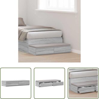 vidaXL Bett-Schubladen - Bettschubladen Graues Sonoma 90 x 36,5 x 16,5 cm Holzwerkstoff