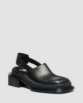 Dr. Martens Maybole Square Toe Leder Mules in Schwarz, Gr&ouml;&szlig;e: 36