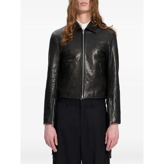 Ann Demeulemeester Karo Leather Jacket