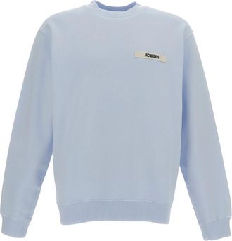 Jacquemus Homme, Sweatshirts et sweats &agrave; capuche, Bleu, Taille: S Gros Grain SweaT-shirt