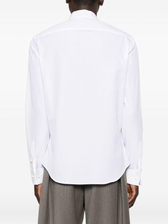 Emporio Armani Cotton Mandarin Collar Shirt - White