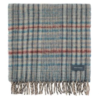 Piquadro &Eacute;charpe en m&eacute;lange de laine effet mohair- carreaux pastel - Femme - Accessoires - Multicolore - Taille: ONE Size