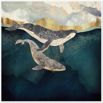 Posterlounge Mutter und Kind II Poster von SpaceFrog Designs 50 x 50 cm Wandbilder Wanddeko