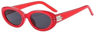 Generic Lunettes de soleil oeil de chat UV400 2026 pour lunettes de soleil à visage rond pour femme, Rouge, Taille unique