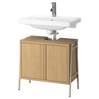 IKEA BYASJ&Ouml;N / TV&Auml;LLEN Waschbschr+T&uuml;ren/Waschb/Mischbat