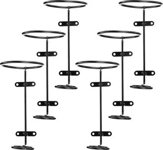 DOITOOL 6 St&uuml;ck Weinregal aus Eisen Wandmontierter Rotweinflaschenhalter Rostfrei und Platzsparend Stabile Metallkonstruktion f&uuml;r Heimgebrauch