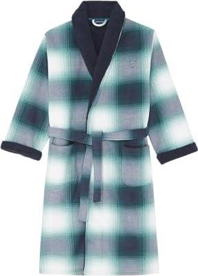 Arthur Robe de chambre polaire Homme Liam - Col Châle et Forme Ceinturée - Longueur 125cm - Polyester - Marine - Taille XL