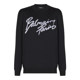 Balmain Merinowollpullover - - Knitwear - Herren - Schwarzk - XL