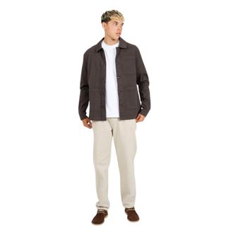 Brave Soul Hemdjacke f&uuml;r Herren, Twill (Holzkohle)