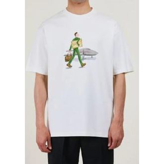 Dr&ocirc;le de Monsieur Homme, Tops, Beige, Taille: M Au Tableau T-Shirt