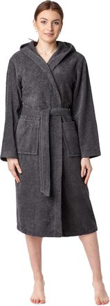 Ladeheid Damen Frottee Bademantel aus 100% Bio-Baumwolle LA40-225 (Graphite (D07), XL)