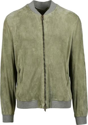 Salvatore Santoro Homme, Vestes, Vert, Taille: 2XL Veste en cuir 100% cuir