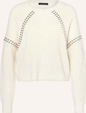 Oui Pullover Mit Nieten weiss