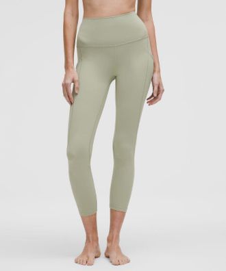 lululemon Legging Align taile haute avec poches pour Femmes - 64 cm - Vert/Pastel - Taille 10
