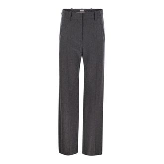 Brunello Cucinelli Gerade- lockere Hose - - Trousers - Damen - Grau - M