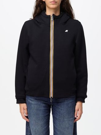 K-Way Veste courte r&eacute;versible Deva avec capuche en shearling et fermeture zipp&eacute;e