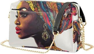 Mnsruu Sacs à bandoulière en cuir pour femme, sac à main africain noir