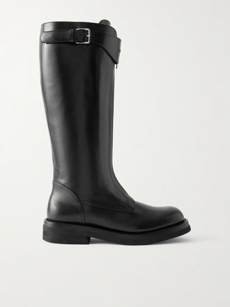Alexander McQueen Bottes En Cuir Countryside - Noir