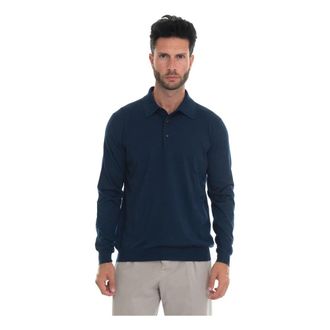 Kiton Polo Shirt Lange &Auml;rmel - - Tops - Herren - Blau - M
