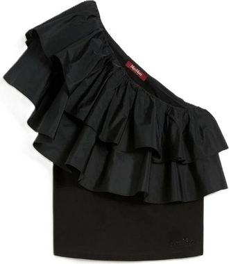 Max Mara Femme, Blouses et Chemises, Noir, Taille: 40 FR Cotton Jersey Couture Top