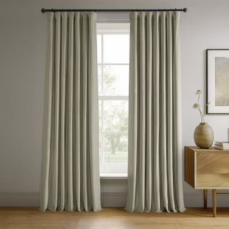 Half Price Drapes Signature Thermo-Verdunkelungsvorh&auml;nge aus Samt, f&uuml;r Wohnzimmer, 244 cm lang, 1 Panel, Stangentasche, isolierte Verdunkelungsvorh&auml;nge f&uuml;r Schlafzimmer