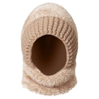 Generic Bonnet dhiver pour homme et femme - En polyester - Tricot&eacute; - Trapper - Pour femme, kaki, taille unique