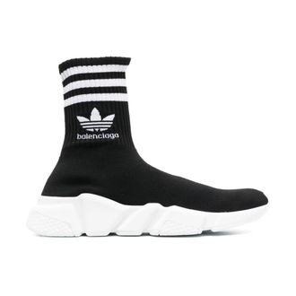 Balenciaga Schwarze x Adidas Speed High-Top Sneakers - - Shoes - Damen - Schwarzk - 35 EU