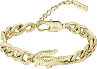 Lacoste Gliederarmband Für Männer und Frauen Kollektion CROCODILE aus Edelstahl mit einem Charm in Form eines Krokodils - Erhältlich aus Gold oder Silber