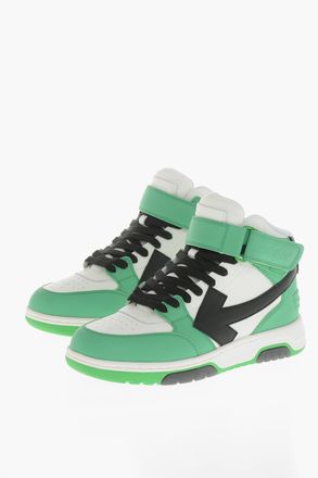 Off-white High-Top OUT OF OFFICE Color-Block Leather Sneakers Off-White