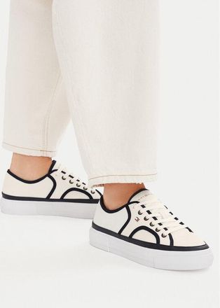 Tommy Hilfiger Sneakers aus Stoff Platform Vulc Piping FW0FW09394 Wei&szlig;