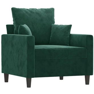 vidaXL Dunkelgr&uuml;ner Sessel 60 cm Samt