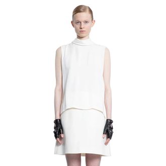 Valentino Silk Georgette Sleeveless Turtleneck Top