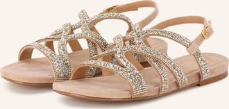 Unisa Sandalen Comic Mit Schmucksteinen beige