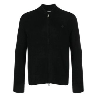 J.Lindeberg Merino Logo Zip Sweater in Schwarz - - Knitwear - Herren - Schwarzk - S