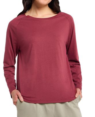 Elbsand Tinna Damen Langarm T-Shirt, Longsleeve Shirt, breiter Ausschnitt, locker geschnitten