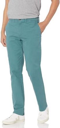 Amazon Essentials Pantalon Chino Extensible, Style décontracté, Coupe Slim Homme, Vert Foncé, 36W / 28L