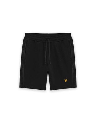 Lyle & Scott Short d&eacute;paisseur moyenne &agrave; bande en jacquard - Noir de jais
