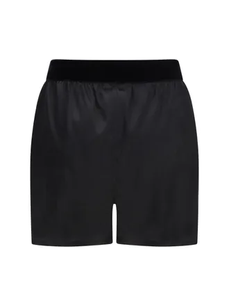 Tom Ford Womens Stretch Silk Satin Pj Shorts Black Silk; Elastane Bermuda