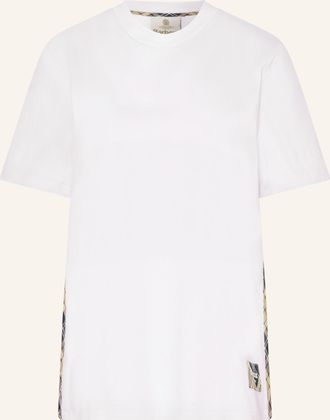 Barbour T-Shirt Fawne Mit Galonstreifen weiss