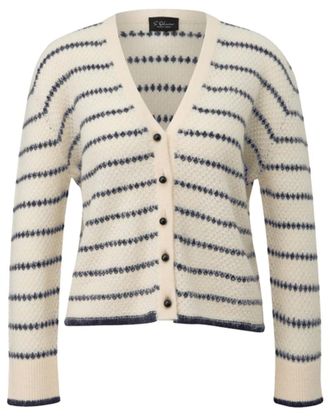 s.Oliver Black Label Damen 2173436 Strickjacke aus Alpaka-Mix, 02X1, 42