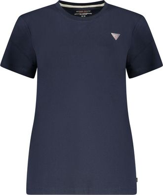 Guess Blaues Baumwoll-T-Shirt f&uuml;r Damen
