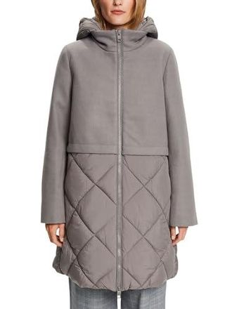 Esprit 093eo1g329 Jacket, Gris Clair, S Femme