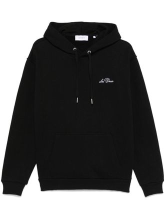 Les Deux Hoodie mit Logo-Stickerei - Schwarz