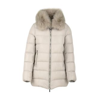 Moorer Femme, Vestes, Beige, Taille: 40 FR Manteau Matelassé Boudin