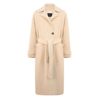 Herno Eleganter Mantel mit G&uuml;rtel und Kragen - - Coats - Damen - Beige - 2XS