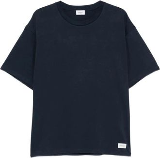 Saint Laurent Baumwoll-Rundhals-T-Shirt - - Tops - Herren - Blau - XL