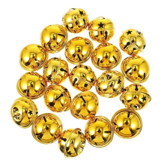 Cabilock Mini Schellen Glocken Zum Basteln: 20 St&uuml;cke Weihnachten Gl&ouml;ckchen 30mm Metallgl&ouml;ckchen Weihnachtsbaumschmuck Jingle Bells Traumhandel f&uuml;r Schmuck Han