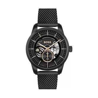 HUGO BOSS Homme, Accessoires, Noir, Taille: ONE Size Montre Automatique