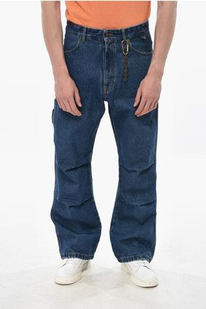 Darkpark Regular Fit Dark Wash Jeans with 25cm Chain Detail size 30